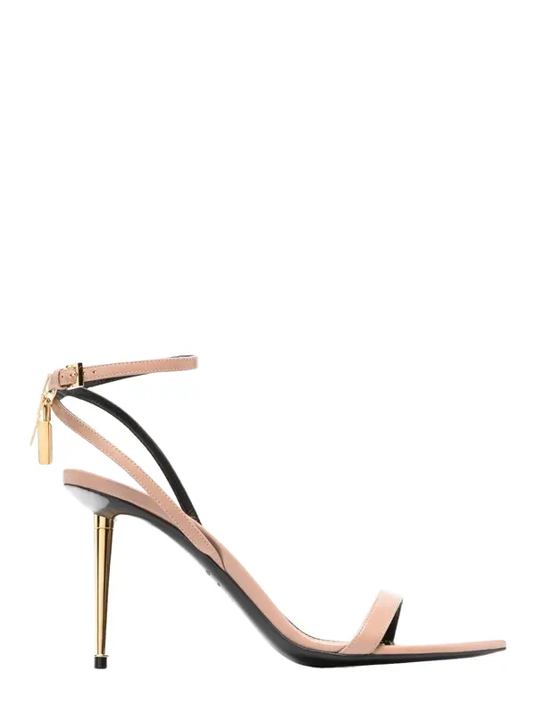 TOM FORD Padlock 85mm Sandals - Neutrals