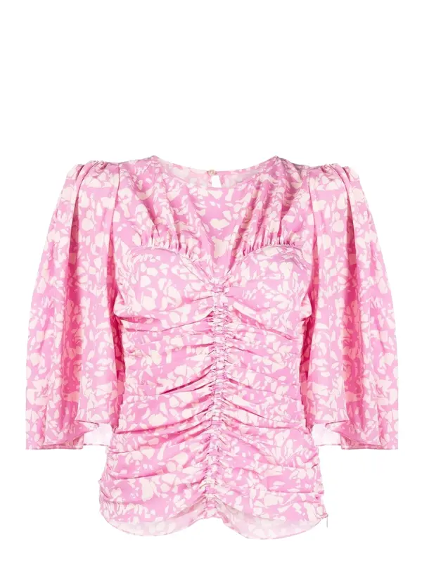Isabel Marant Lidiane Ruched Blouse - Pink