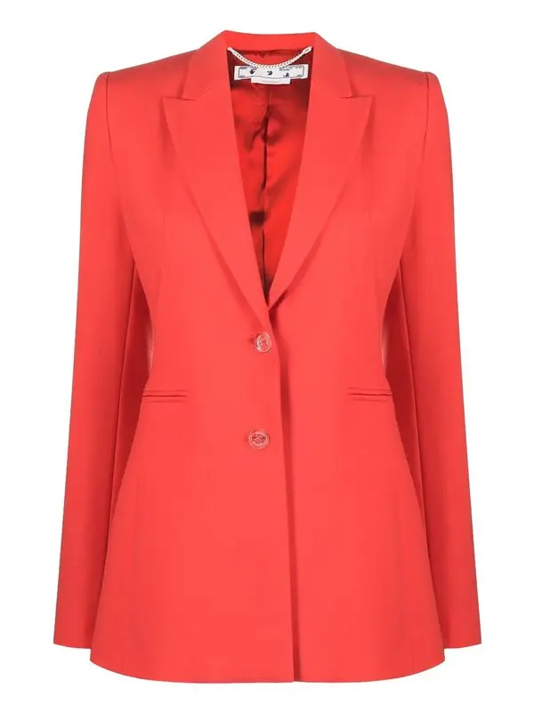 Off-White Notch-lapel Buttoned Blazer - Red