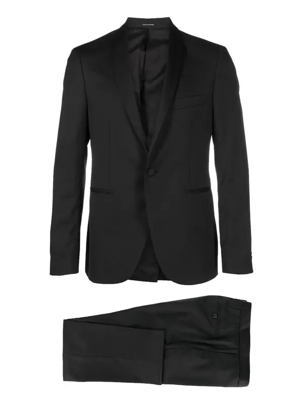 Tagliatore Tailored Single-breasted Dinner Suit - Black