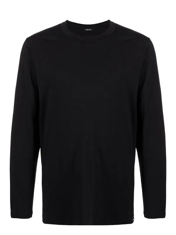 TOM FORD Crew-neck Long-sleeve T-shirt - Black