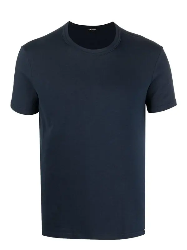 TOM FORD Crew-neck Stretch-cotton T-shirt - Blue