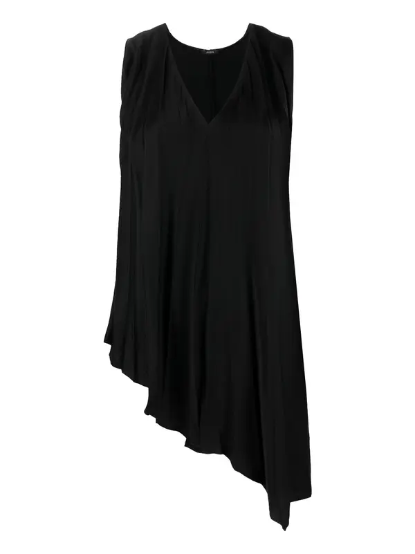 JOSEPH Asymmetric Pleated Vest - Black