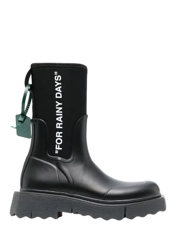 Off-White Rubber Rain Boots - Black