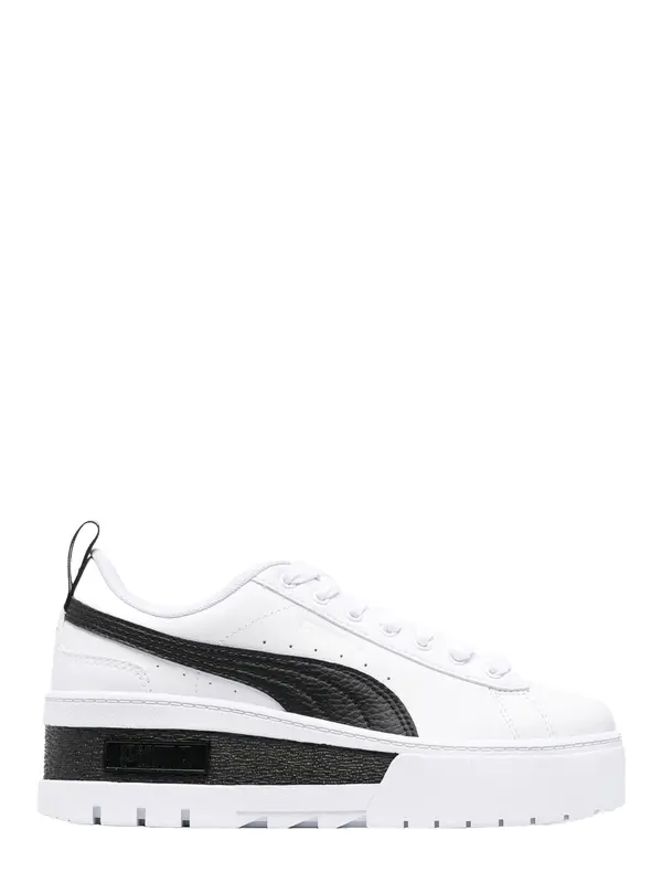 PUMA Colour-block Leather Sneakers - White