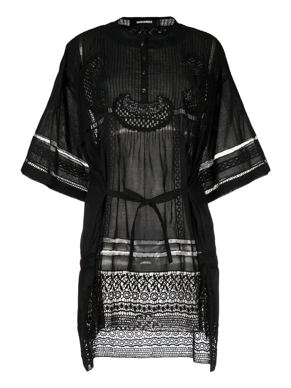 Dsquared2 Sangallo Cotton Tunic Dress - Black