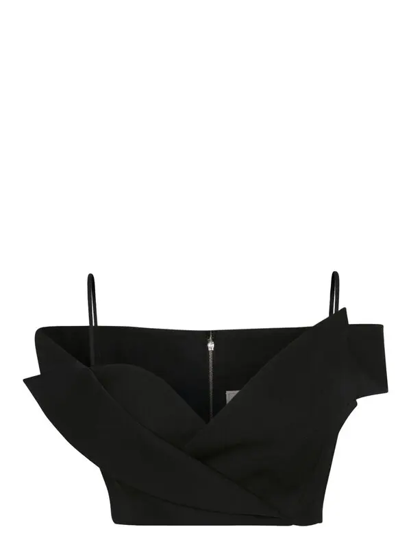 Alexander McQueen Trompe L'oeil Cropped Top - Black
