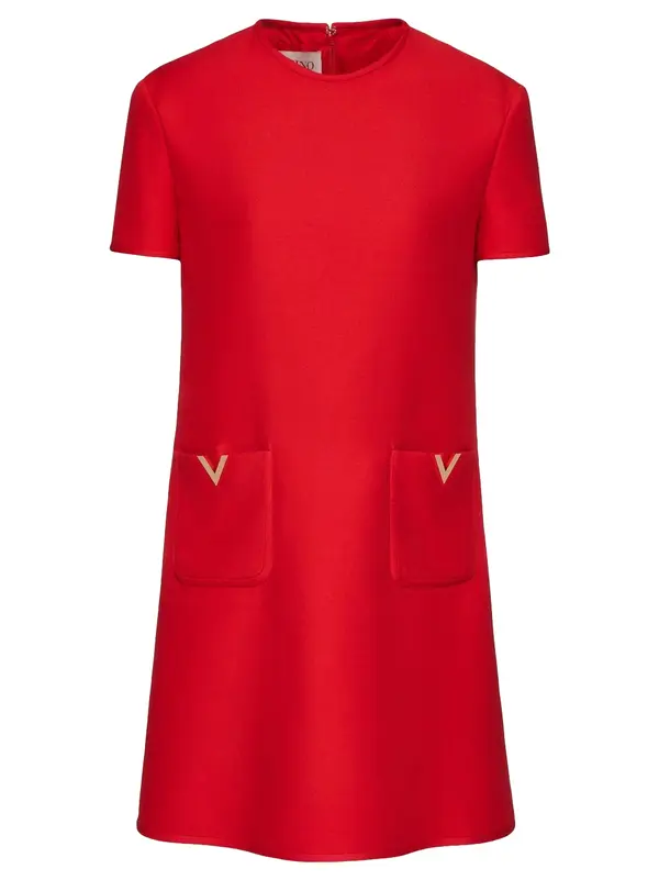 Valentino Garavani Crepe Couture Dress - Red