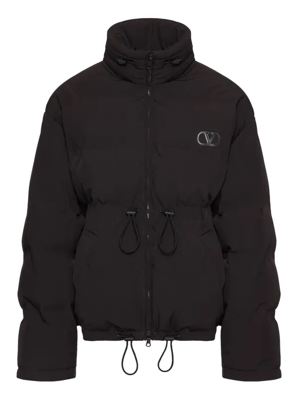 Valentino Garavani Vlogo Signature Hooded Puffer Jacket - Black