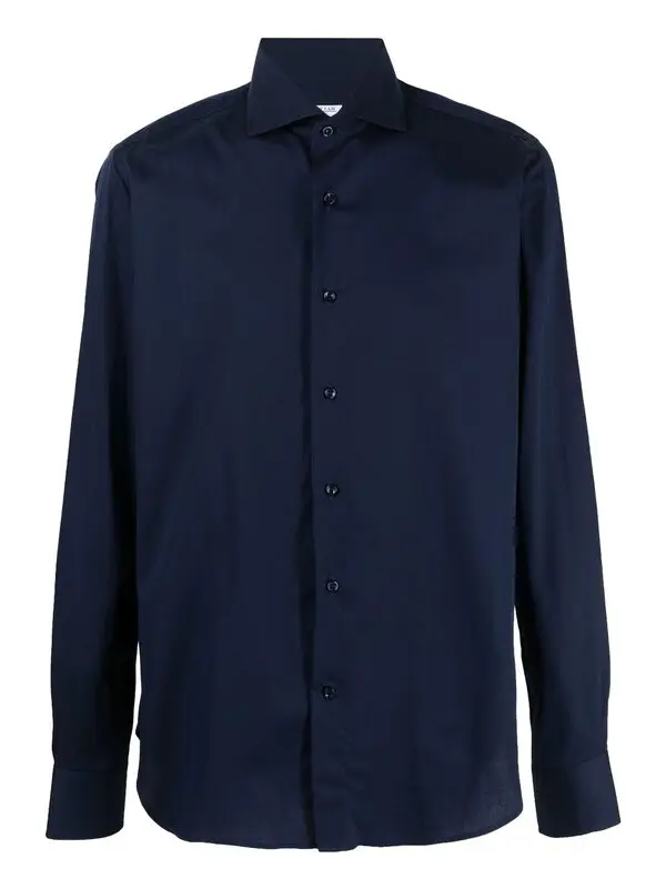 ORIAN Long-sleeve Button-up Shirt - Blue