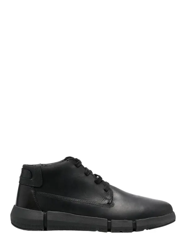 Geox Adacter Leather Ankle Boots - Black