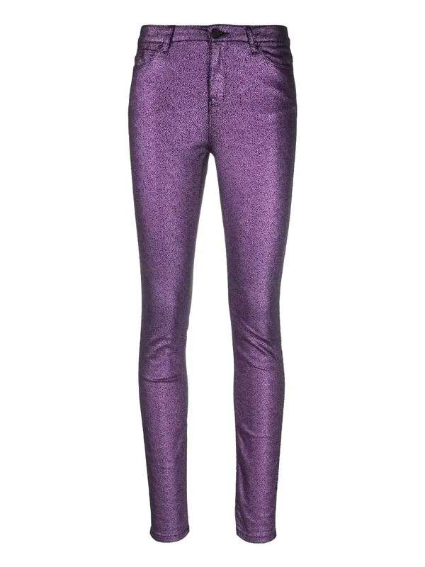 Karl Lagerfeld Metallic Skinny Jeans - Purple