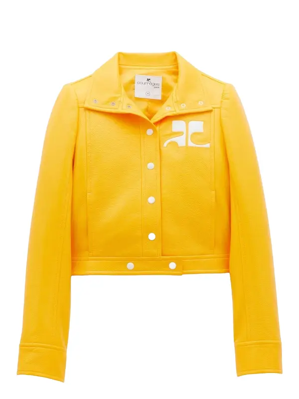 COURREGES Zip-up Vinyl Jacket - Yellow