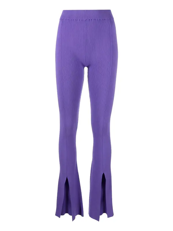 Remain Birger Christensen Front Slit Knit Trousers - Purple