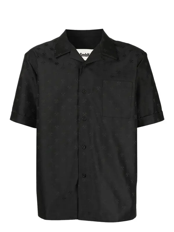 GMBH All-over Logo Print Shirt - Black