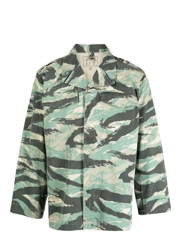 MAHARISHI Camouflage-print Long-sleeve Shirt - Green