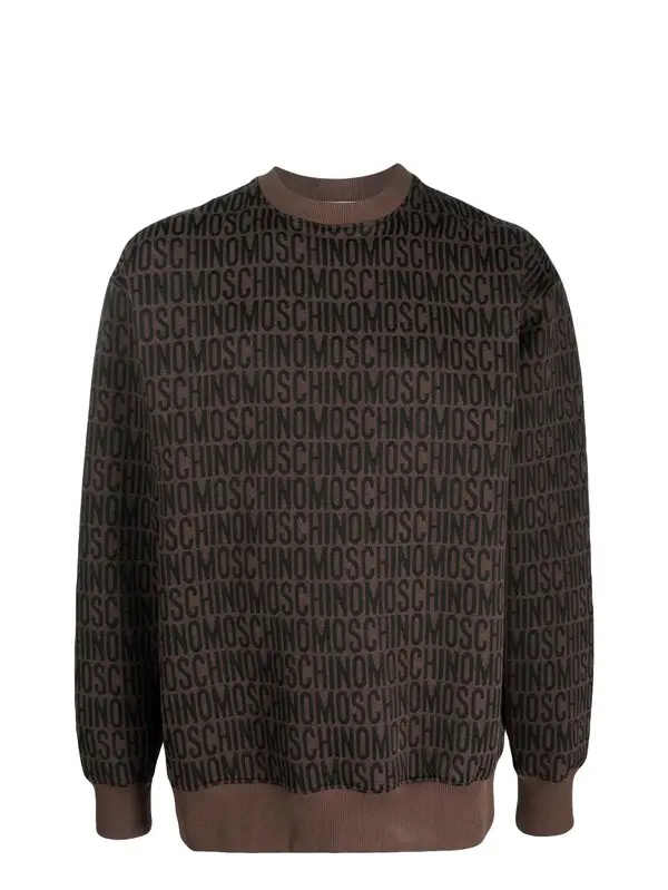 Moschino Logo-print Sweater - Brown