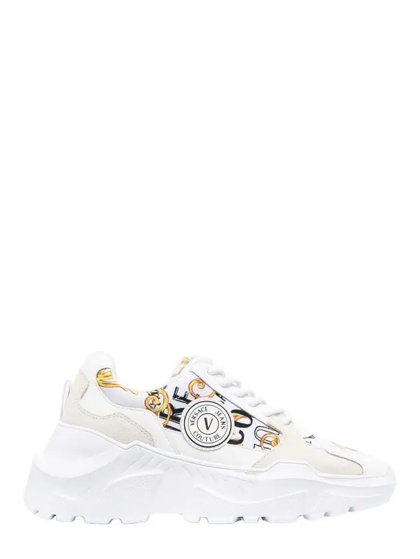 Versace Baroque-pattern Sneakers - White
