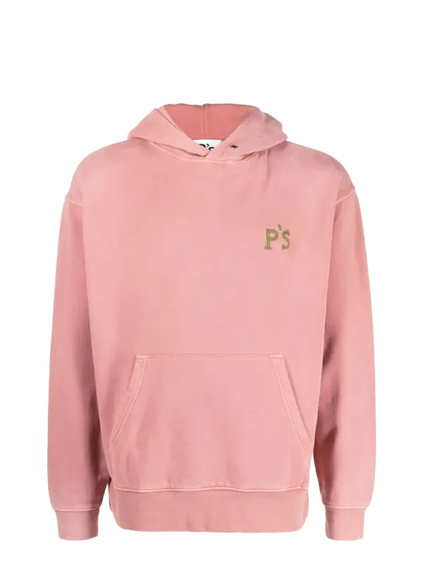 President's Embroidered-logo Cotton Hoody - Pink