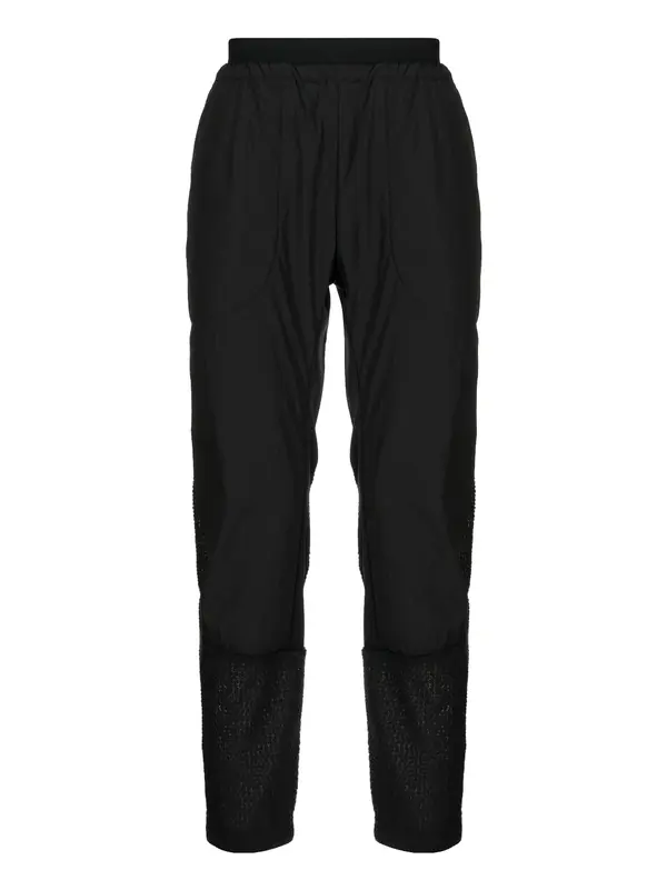 AND WANDER Fleece-panel Trousers - Black