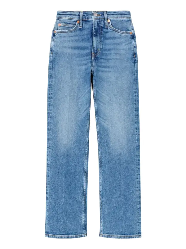 RE/DONE 70s Cropped Boot Jeans - Blue