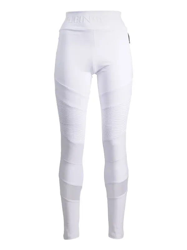 PLEIN SPORT Logo-waistband Leggings - White