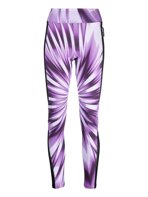 PLEIN SPORT Tie-dye High-waisted Leggings - Purple