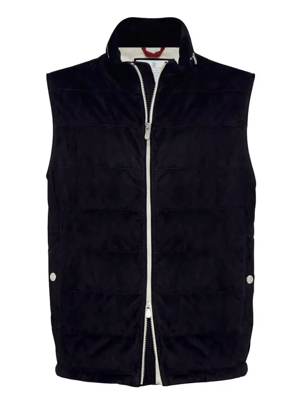 Brunello Cucinelli Padded Down Vest - Black