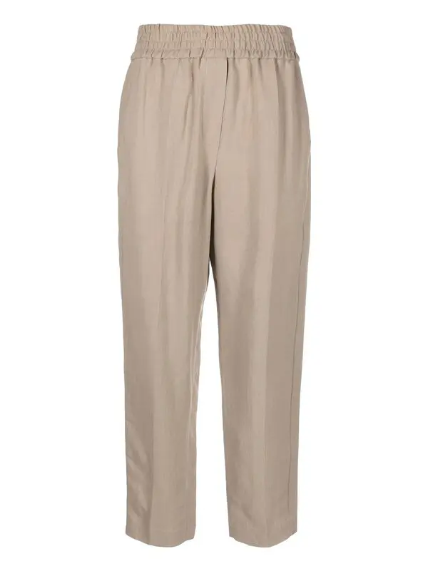 Brunello Cucinelli High-waisted Trousers - Brown