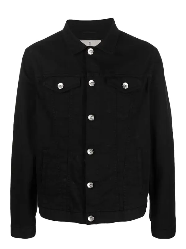 Brunello Cucinelli Button-up Denim Jacket - Black