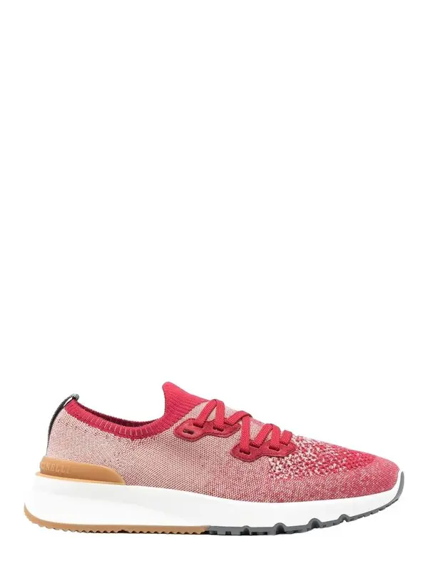 Brunello Cucinelli Speckled Low-top Sneakers - Red