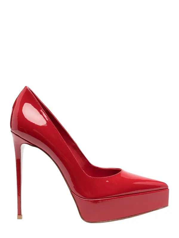 LE SILLA Uma 125mm Patent-leather Pumps - Red