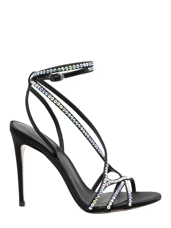 LE SILLA Belen 105mm Crystal-embellished Sandals - Black