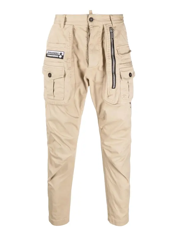 Dsquared2 Tapered Cargo Trousers - Neutrals