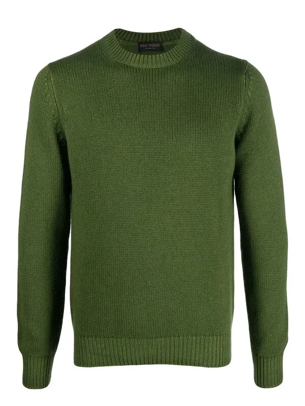 DELL'OGLIO Round-neck Knit Jumper - Green