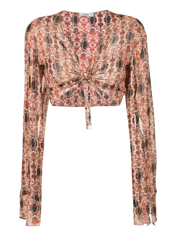 AMIR SLAMA Floral-print Blouse - Multicolour
