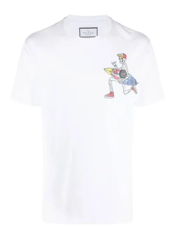 Philipp Plein Hawaii Graphic-print Cotton T-shirt - White