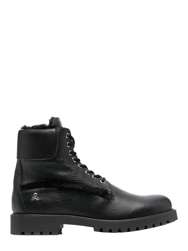 Philipp Plein The Hunter Shearling-lined Leather Boots - Black
