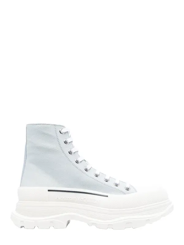 Alexander McQueen Tread Slick Canvas Boots - Blue