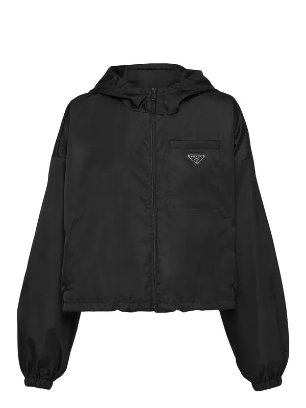 Prada Re-nylon Cropped Jacket - Black