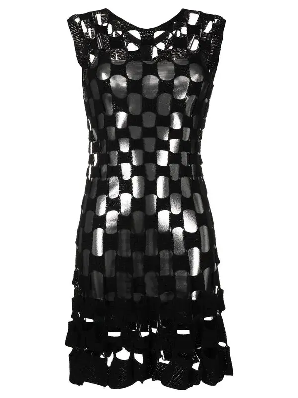 Monse Cut-out Knit Mini Dress - Black