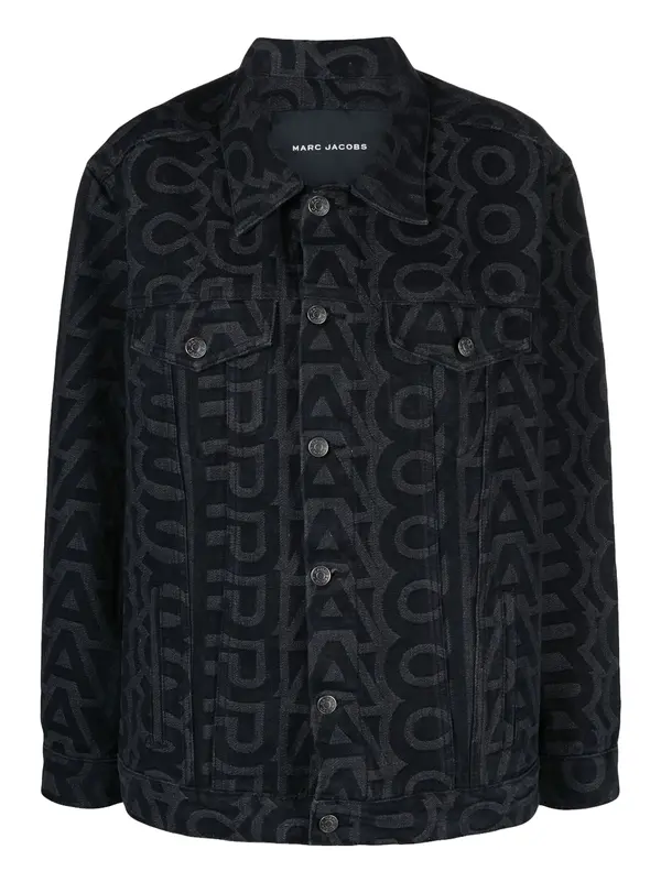 Marc Jacobs Monogram Denim Jacket - Black