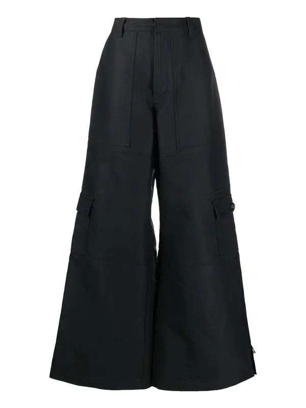 Marc Jacobs Wide-leg Cargo Trousers - Black