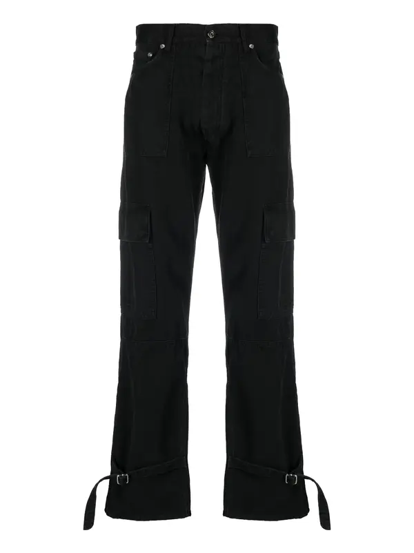 Off-White Buckle-detail Cargo Trousers - Black