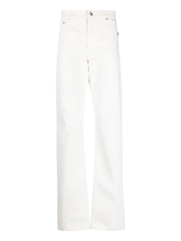 VTMNTS Barcode Print Straight-leg Jeans - White