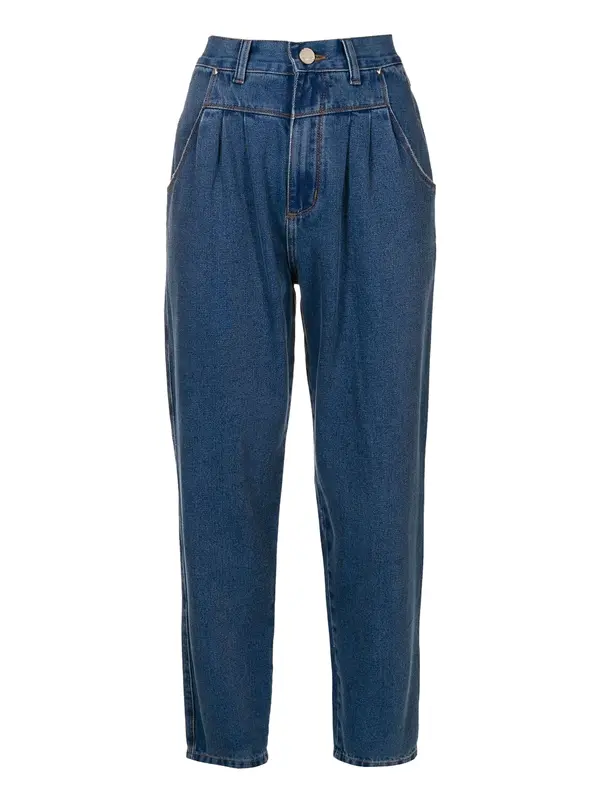 AMAPO High-rise Slim-fit Jeans - Blue