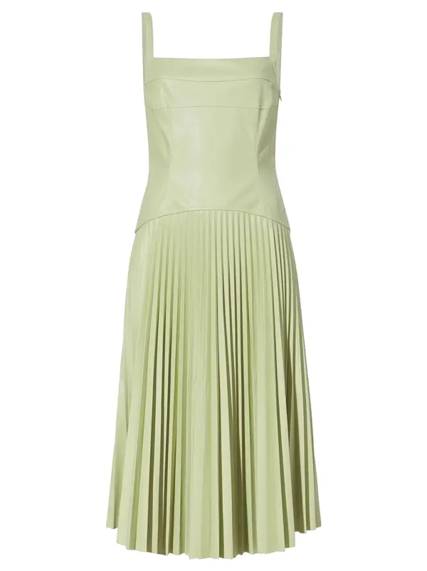 Proenza Schouler White Label Faux-leather Midi Dress - Green