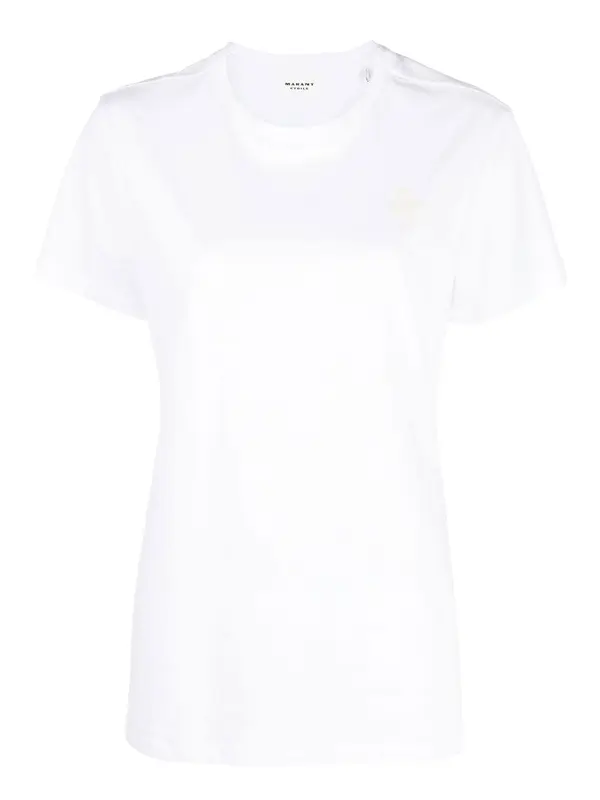 MARANT ETOILE Aby Logo-embroidered T-shirt - White