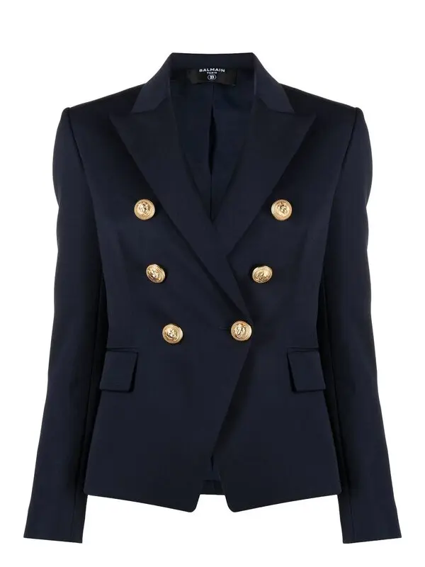 Balmain Double-breasted Blazer - Blue