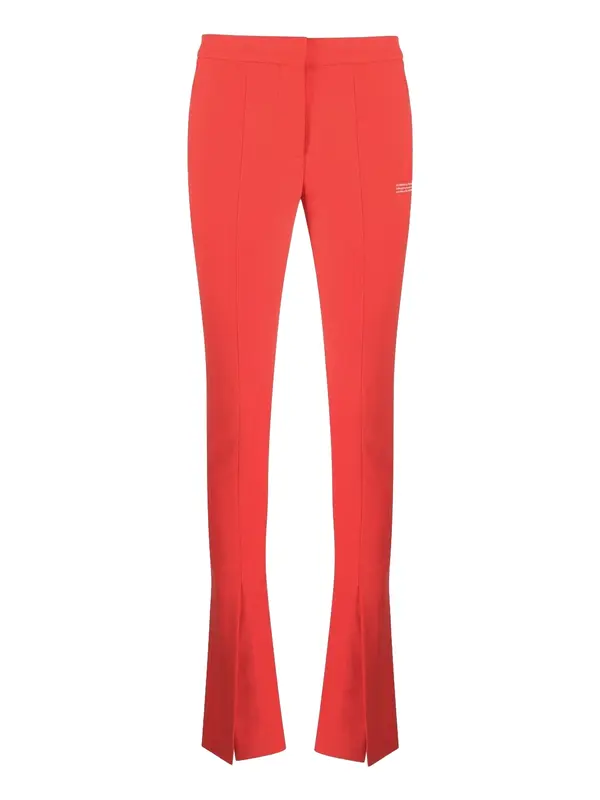 Off-White Split-hem Flared Trousers - Red